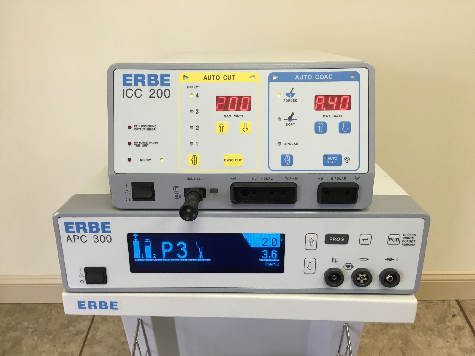 Erbe ICC 200 Erbe APC 300 Endo 100 Electrosurgical Generator ESU ...