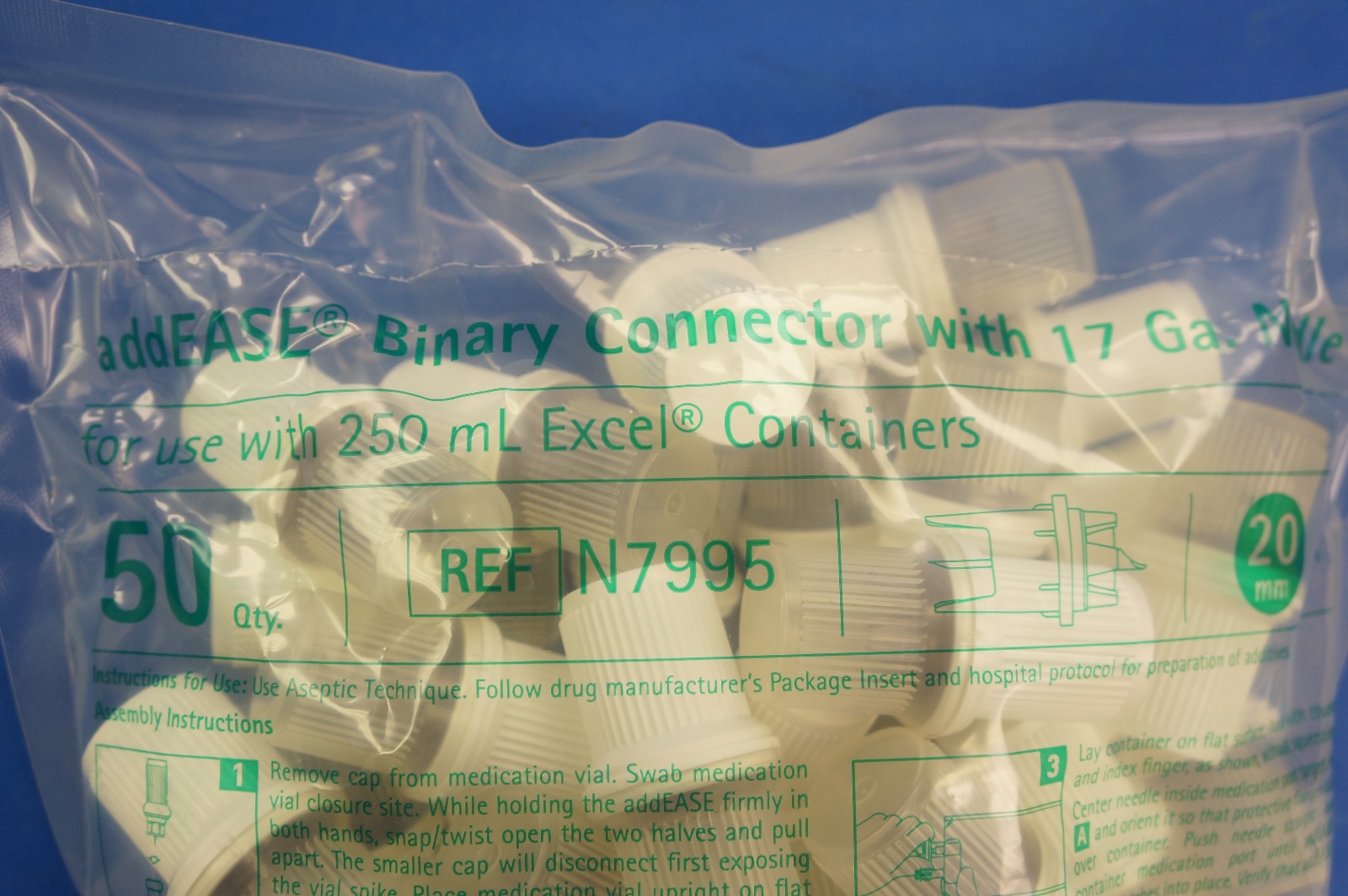 Braun N7995 addEASE Binary Connector with 17 Ga Ndle ~ Case of 200