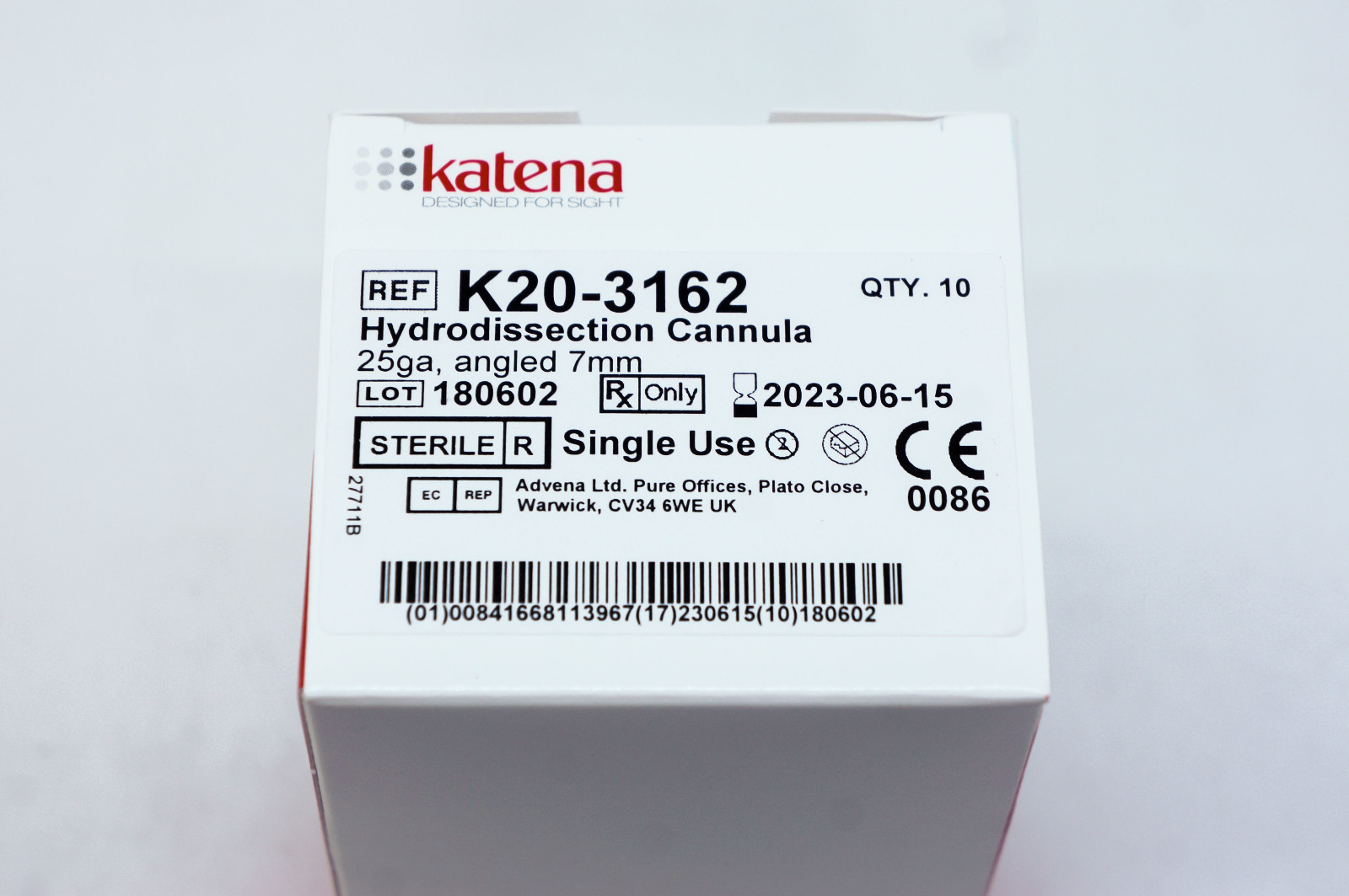 Katena K20-3162 Hydrodissection C a n n u l a 25Ga, Angled 7mm ~ Pack ...