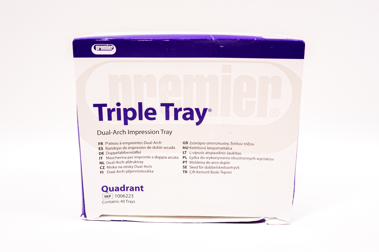 Premier 1006223 Triple Tray Dual-Arch Impression Tray, Quadrant - Box ...