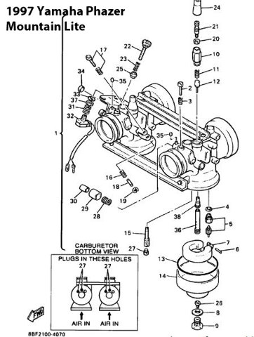 Yamaha Phazer II LE Snowmobile Carburetor Rebuild Kit 1003-1459 ...