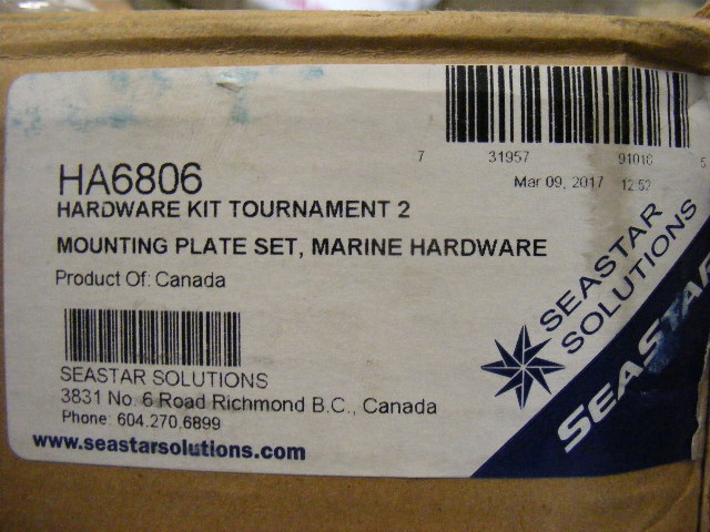 SeaStar HA6806 Hardware KIT Triple Engine Tie Bar Tournament Hydraulic ...