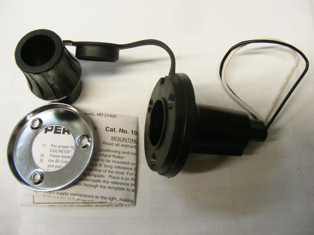 Perko 1045P00DP Chrome Base 2 Contact Plug-in Type Pole Navigation ...