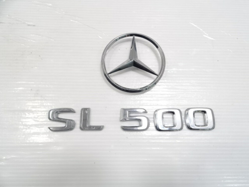 03 Mercedes R230 SL500 emblem set, trunk lid, SL500 | S Auto Parts