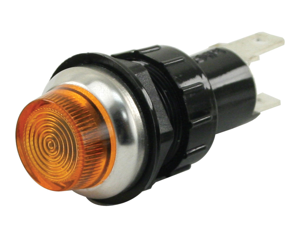 EMPI DASH INDICATOR/WARNING LIGHTS SAND RAIL RAT ROD 3/4 HOLE AMBER ...