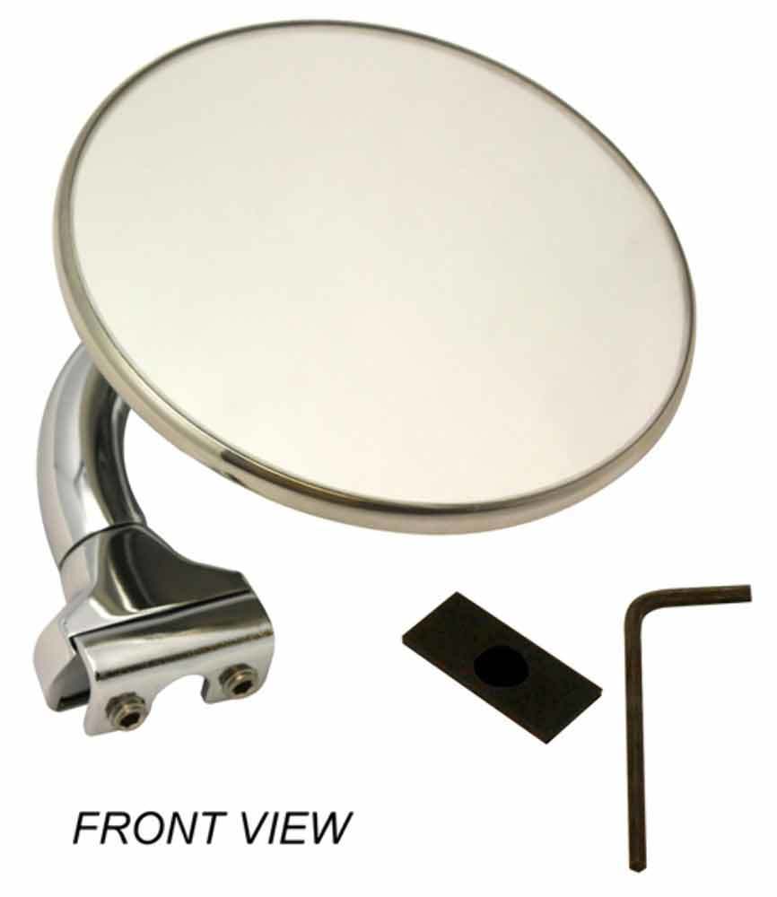 STREET ROD 4" STAINLESS STEEL UNIVERSAL PEEP MIRROR LEFT OR RIGHT DOOR ...