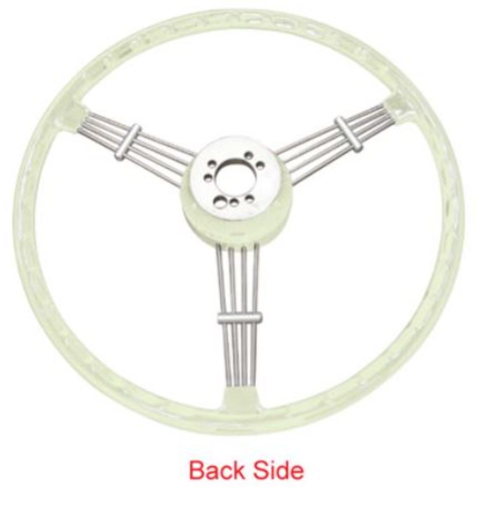 "Banjo" Style Vintage Steering Wheel Kit, Silver / Grey | Pirate Mfg