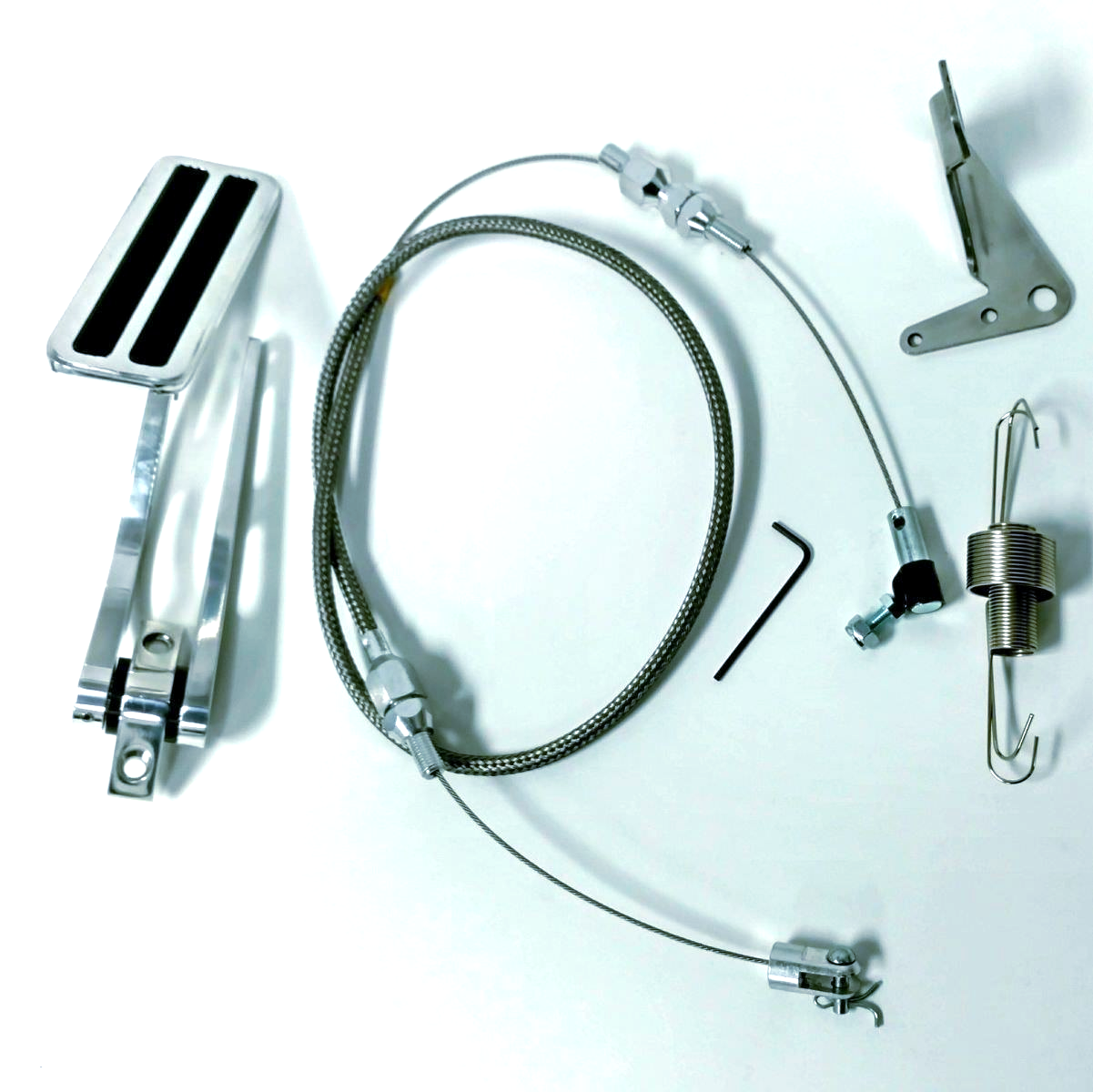 Aluminum Gas Pedal / 36" Stainless Braided Throttle Cable / Firewall ...