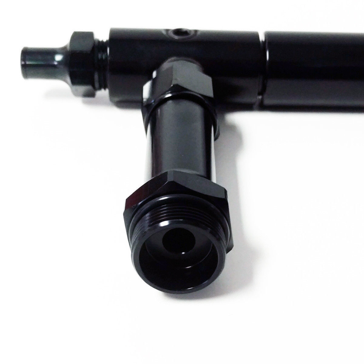 Aluminum Holley 4150 Double Pumper Black Fuel Line Log Anodized w ...