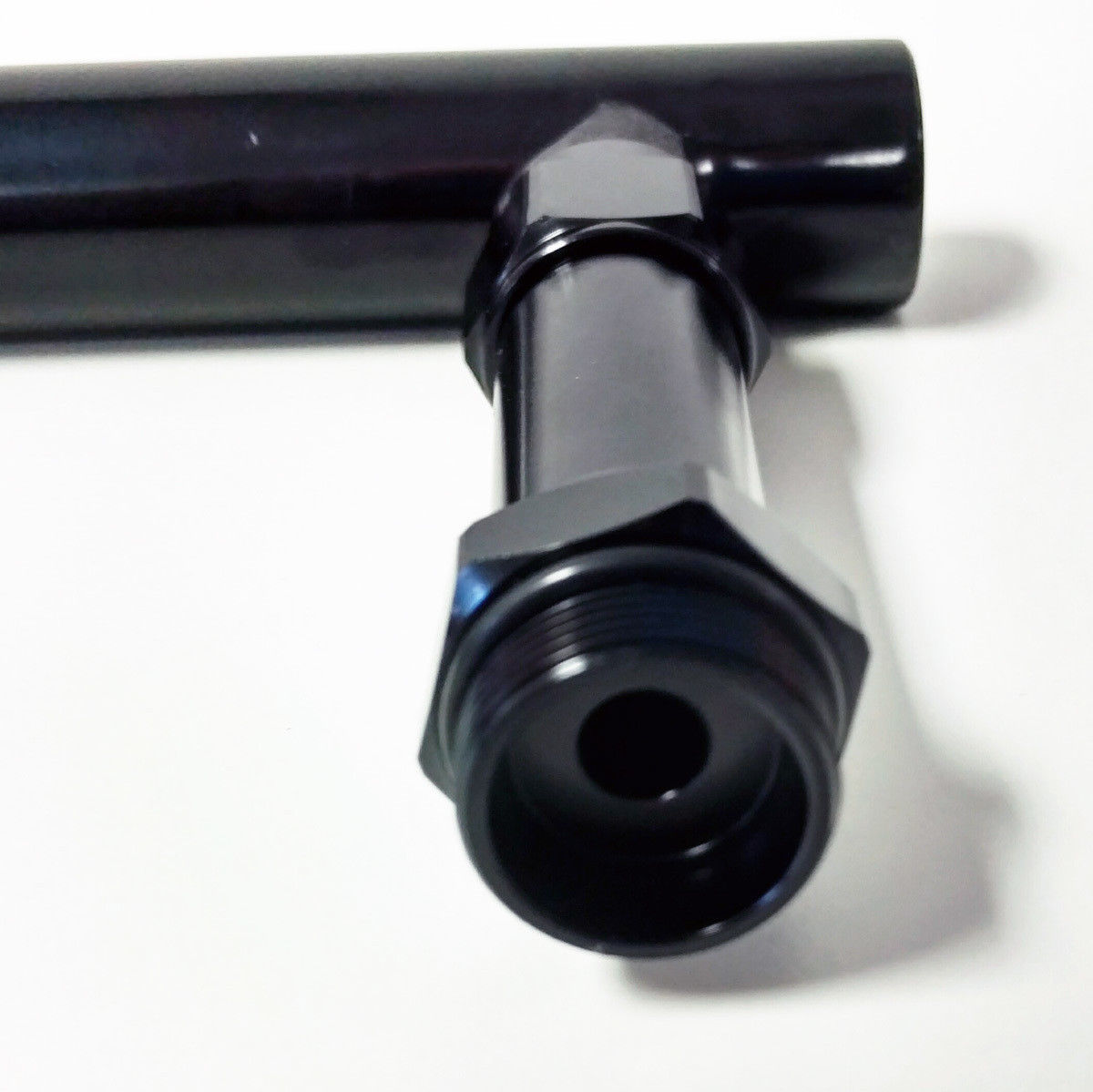 Aluminum Holley 4150 Double Pumper Fuel Line Log Anodized w/ Black Oil ...