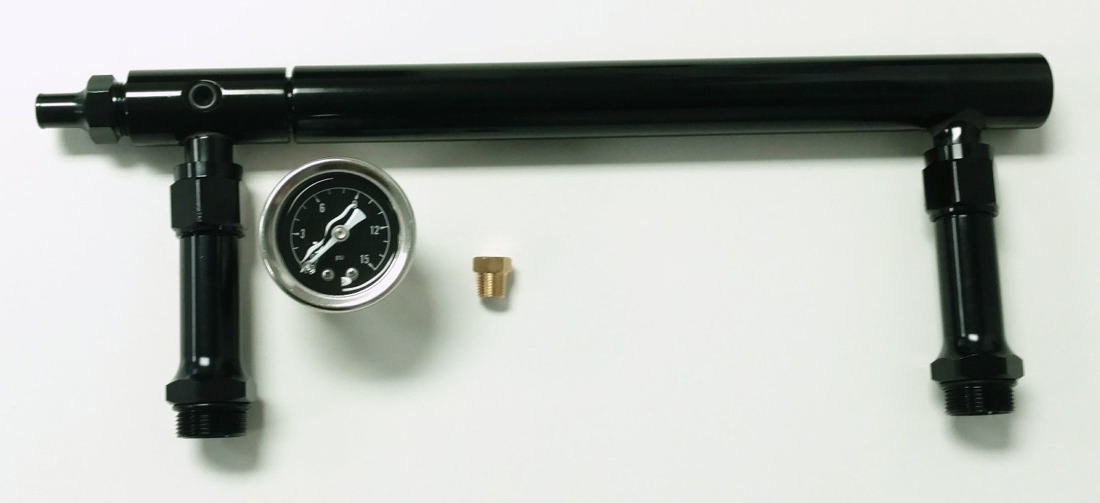 Aluminum Holley 4150 Double Pumper Fuel Line Log Anodized w/ Black Oil ...