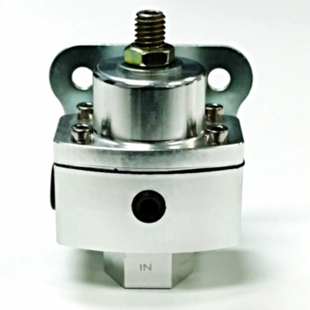 5-12 PSI Aluminum Adjustable Fuel Regulator w/ Black Gauge - 3/8" NPT ...