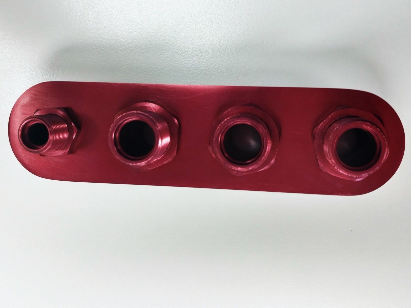 Red Aluminum 4 Port Straight AC Air Conditioning Heater Hose Firewall ...