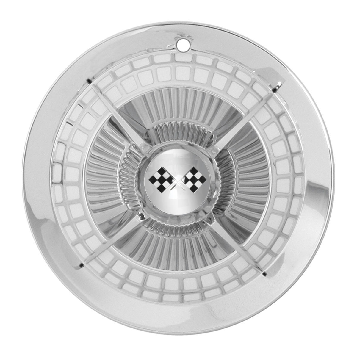 14" Lancer Hubcap with Cross Flag Center Cap, Set Of 4 | Pirate Mfg