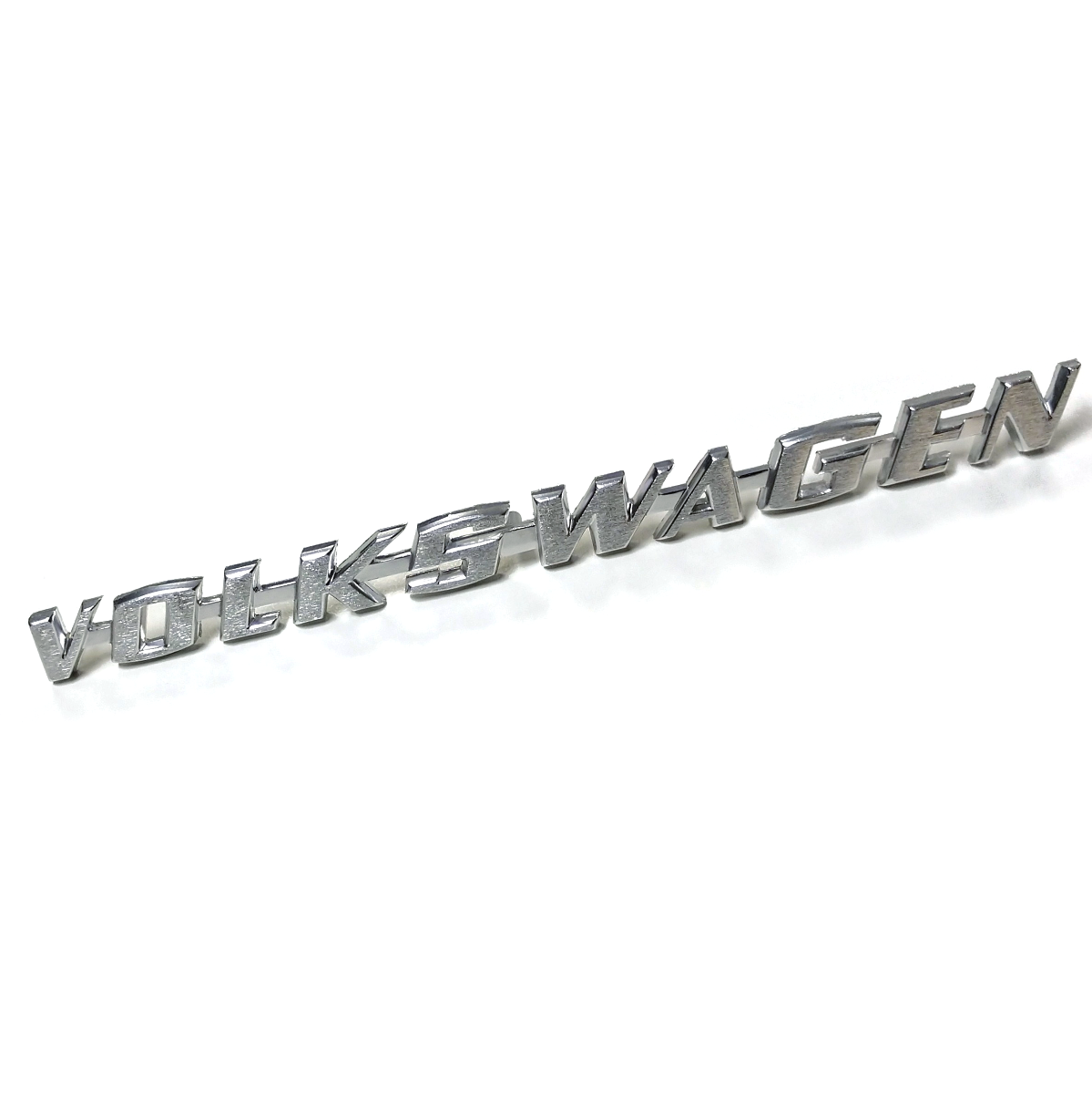 Decklid Emblem w/ Clips, Brushed, "Volkswagen", T-1 67-79, T-3 67-73 ...
