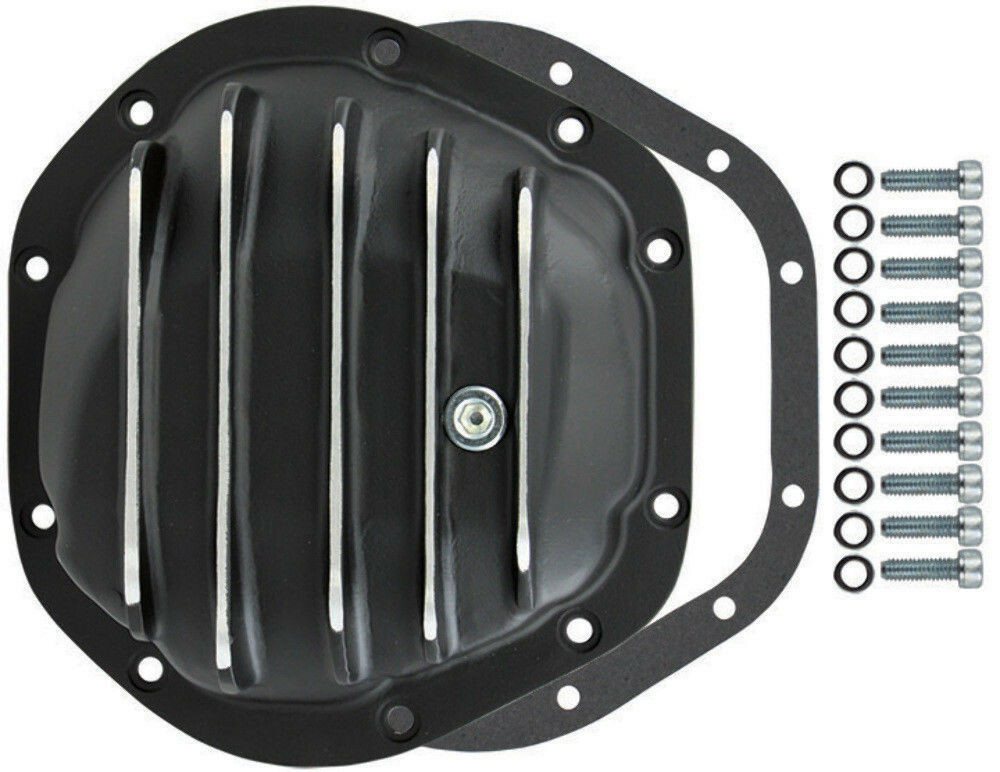Black Finned Aluminum 10-Bolt Diff Differential Cover, Fits Dana 44 ...