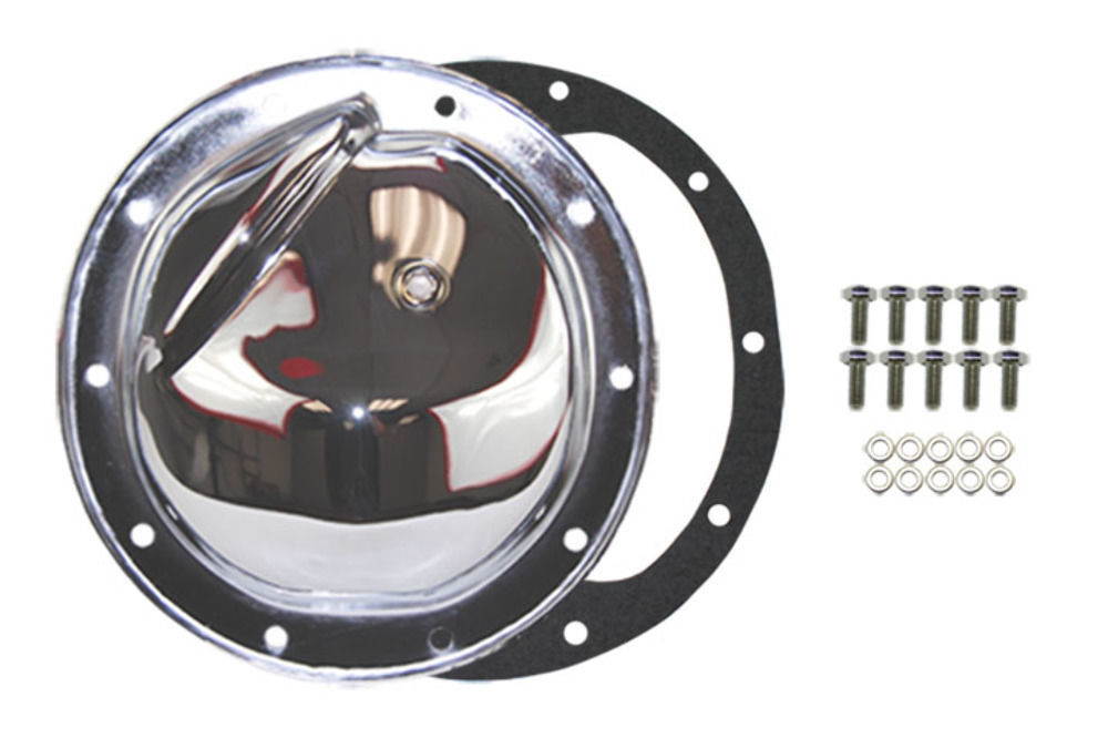 Chrome Steel Chevy GM 10 Bolt Diff Differential Cover W Drain Plug A
