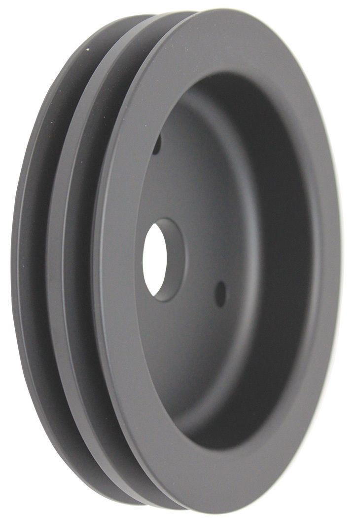 BBC Chevy 396-454 Black Aluminum SWP Double Groove Crankshaft Pulley ...