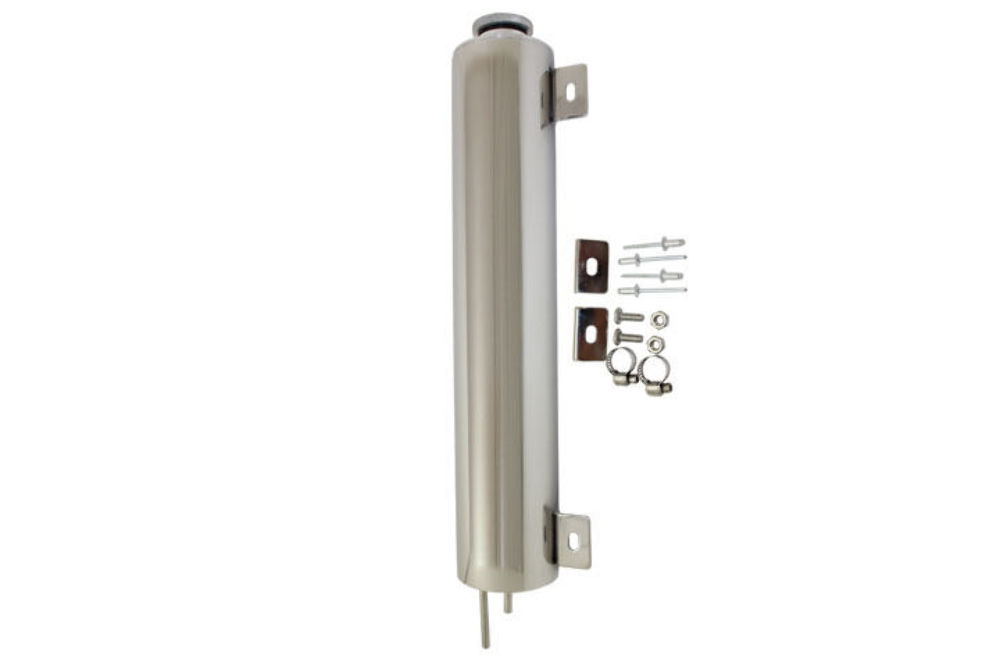 3 X 16 Polished Stainless Steel Radiator Overflow Tank Universal Fit ...
