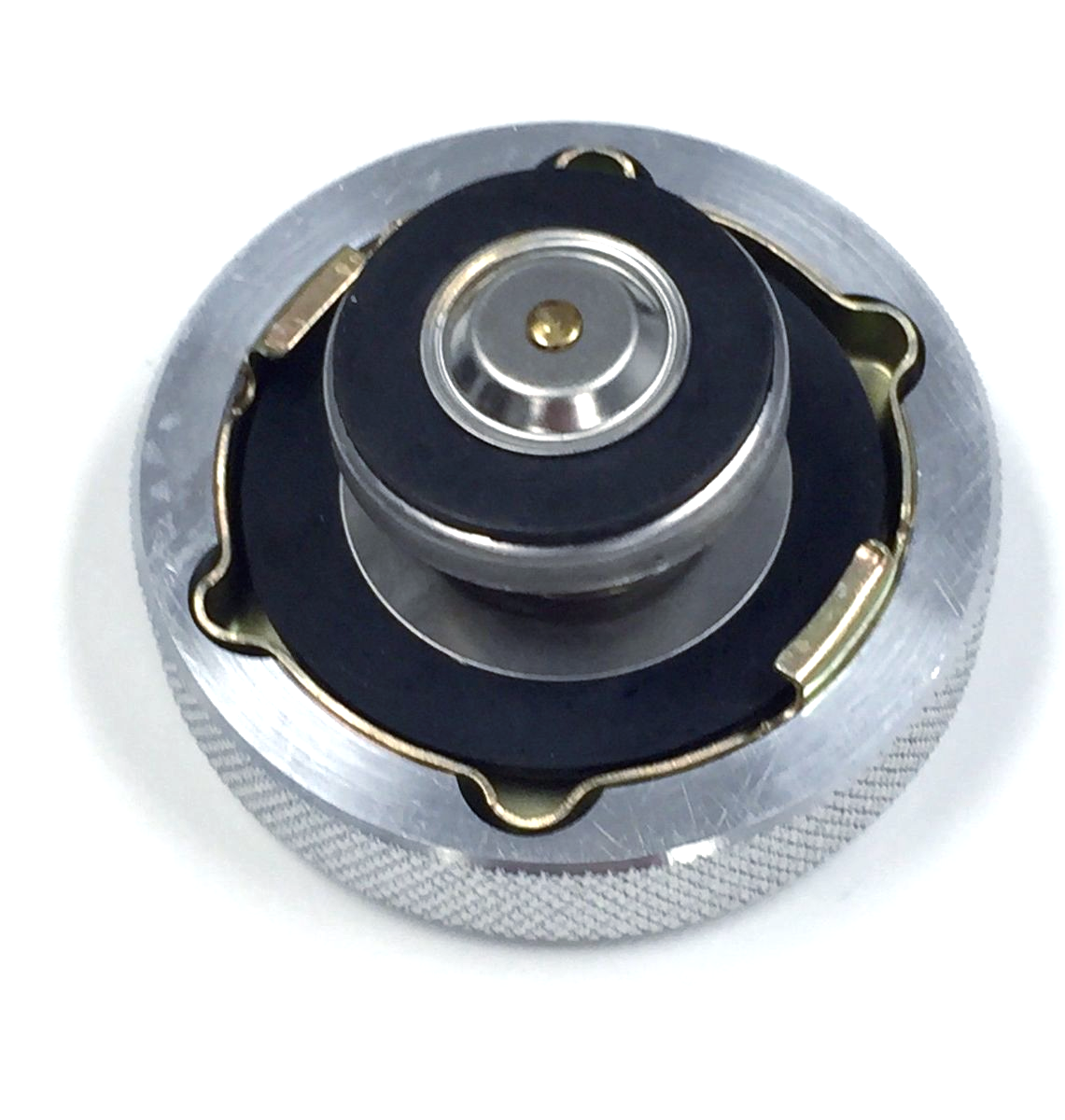 Hot Rod Machined Billet Aluminum Round Knurled Edge 16 LB Radiator Cap ...