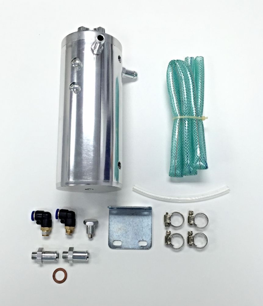 Universal Mount Billet Aluminum Round Oil Cooler Can 2.1 Pints/ 34oz ...
