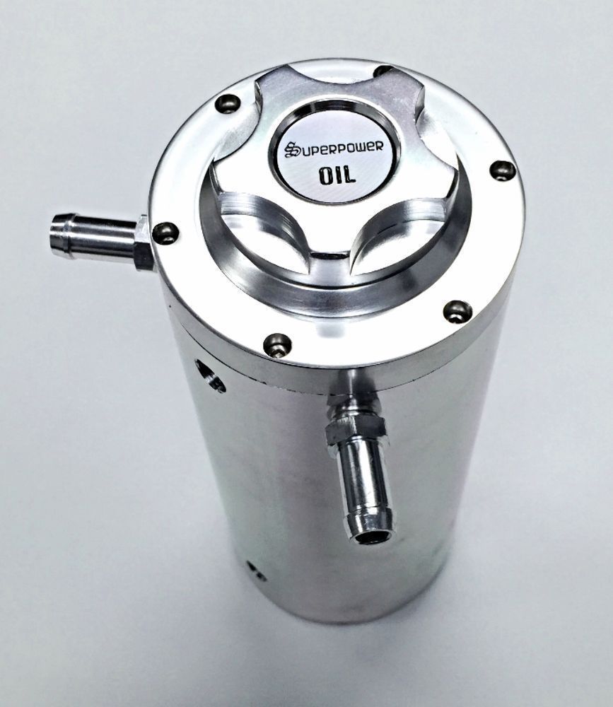 Universal Mount Billet Aluminum Round Oil Cooler Can 2.1 Pints/ 34oz ...