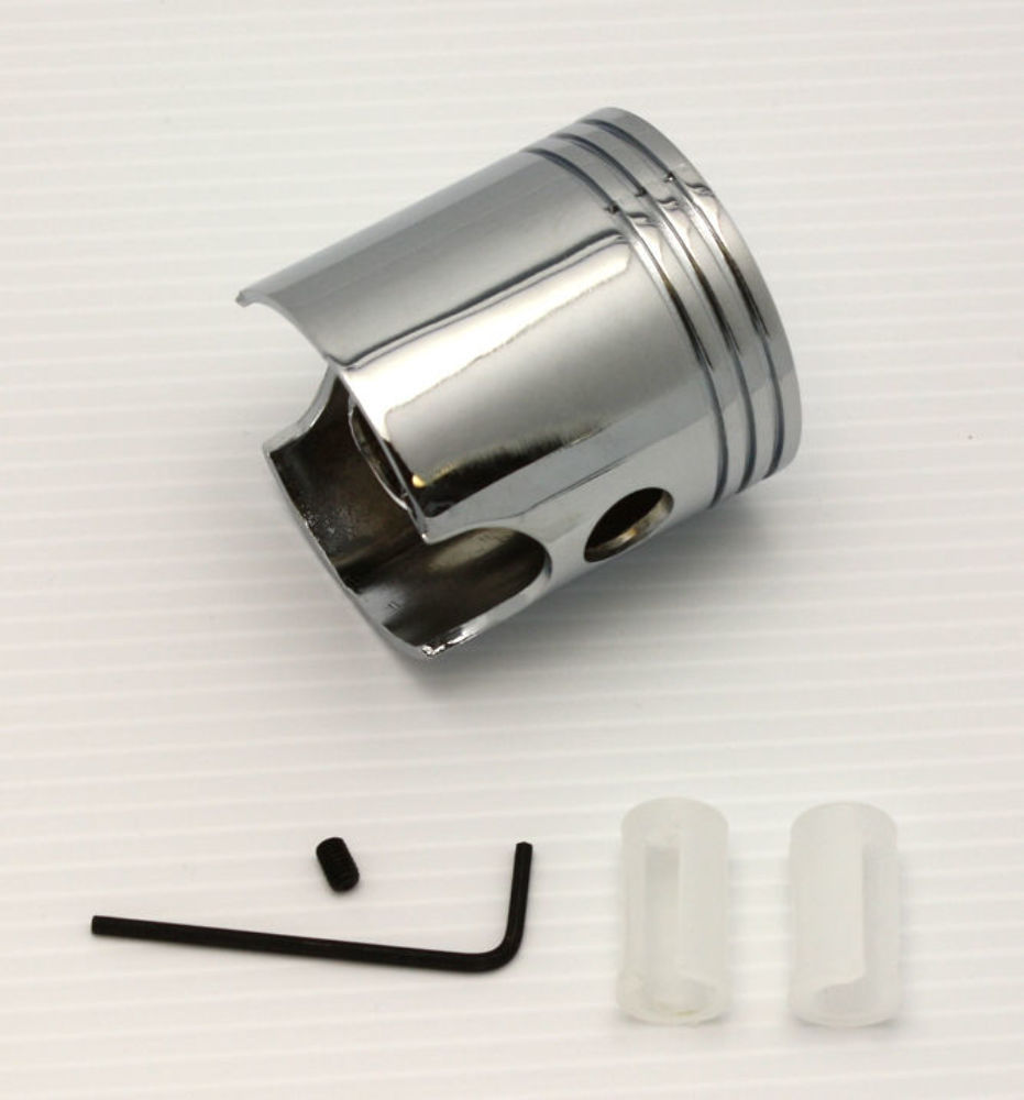Chrome Universal Piston Shifter Knob Manual Stick Shift Street Rat Hot ...