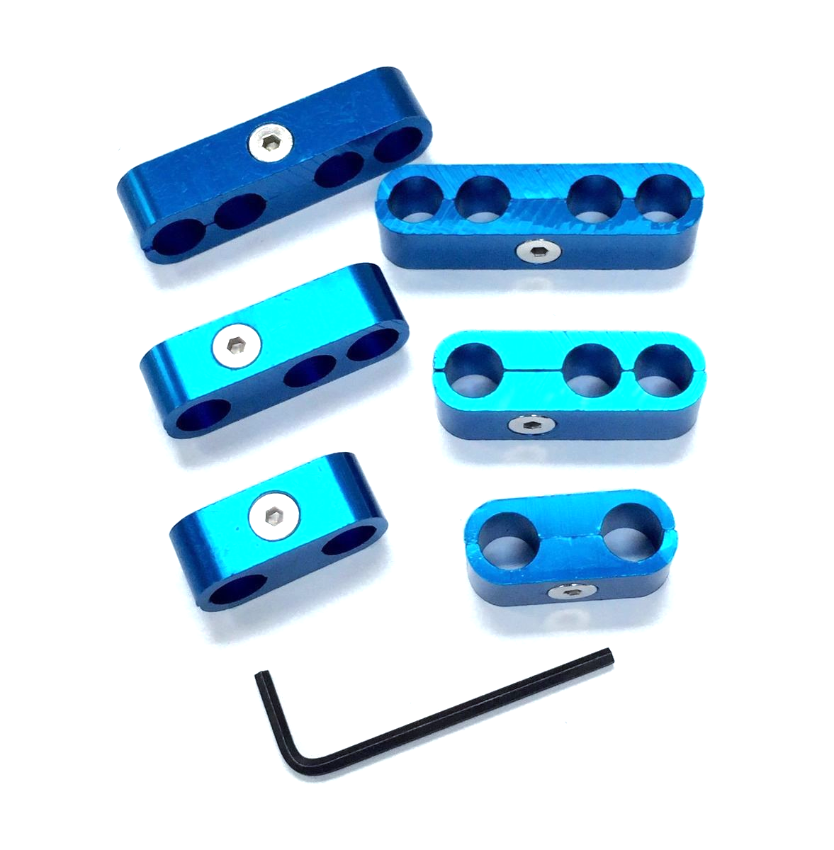 Ignition Spark Plug Wire Looms Separators 8-9mm, Blue Billet, For Hot ...