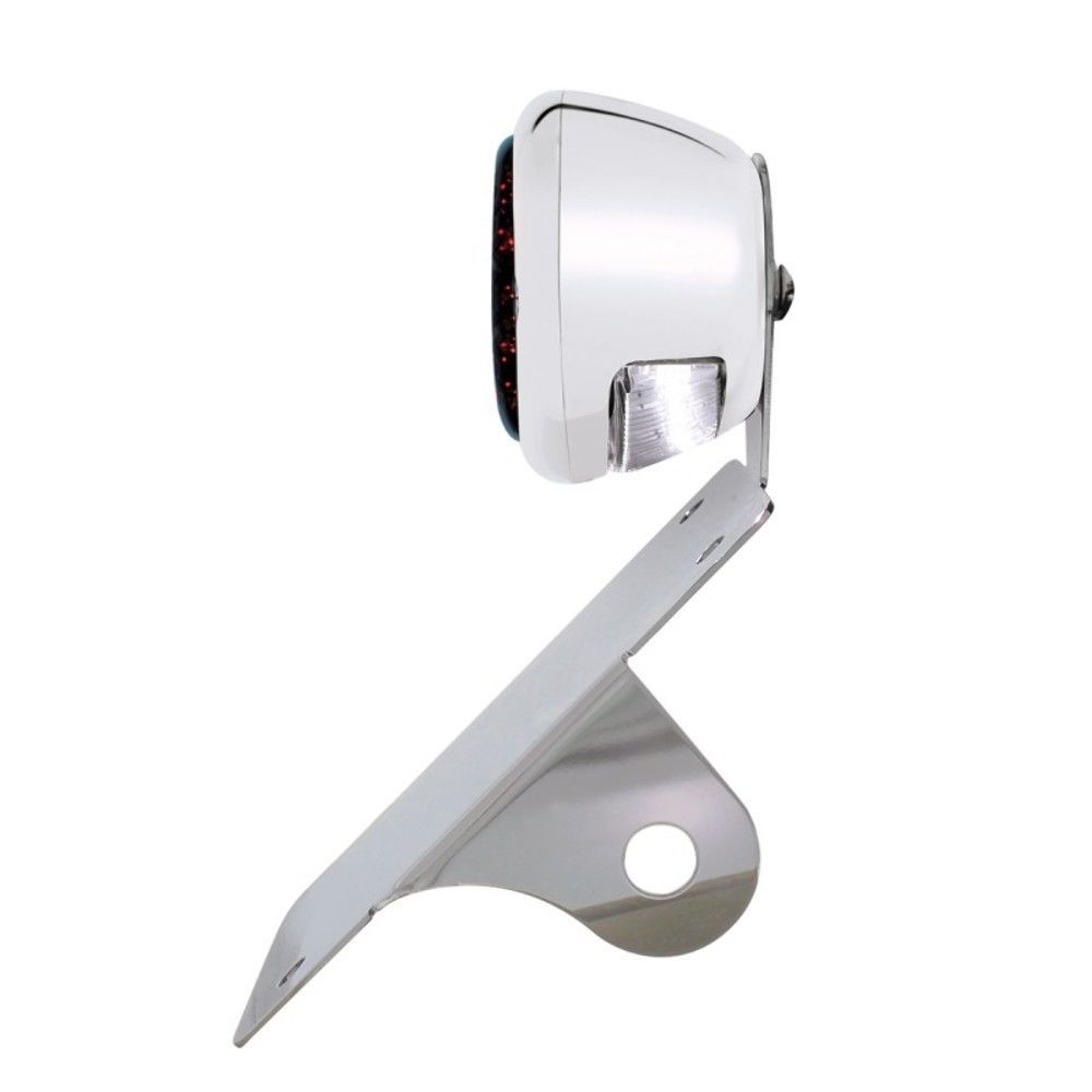 LED Bobber Style Vertical Tail Light w/ Smoke Lens and LED License ...