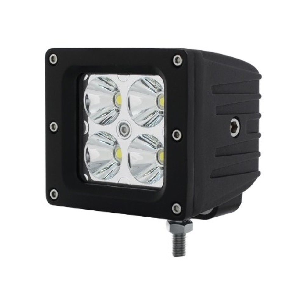 4 High Power LED "X2" Spot Light - Bracket Mount, 1400 Lumens LED, IP68 ...