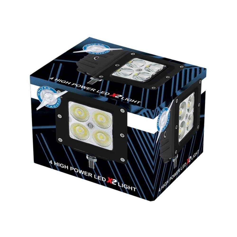 4 High Power LED "X2" Spot Light - Bracket Mount, 1400 Lumens LED, IP68 ...