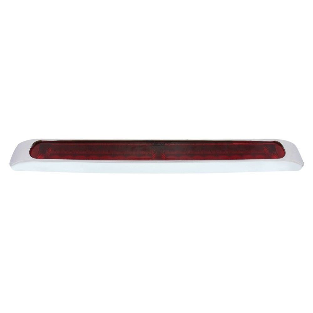17" LED Tail Light Bar With Chrome Bezel Red LED And Lens Stop Turn ...