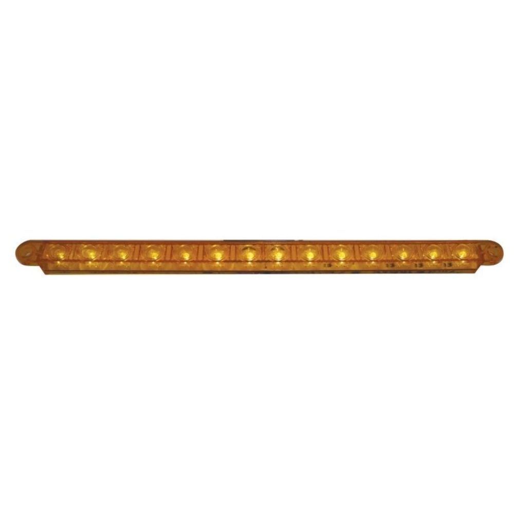 14 LED 12" Sequential Auxiliary/Utility Light Bar Amber LED w/ Amber ...