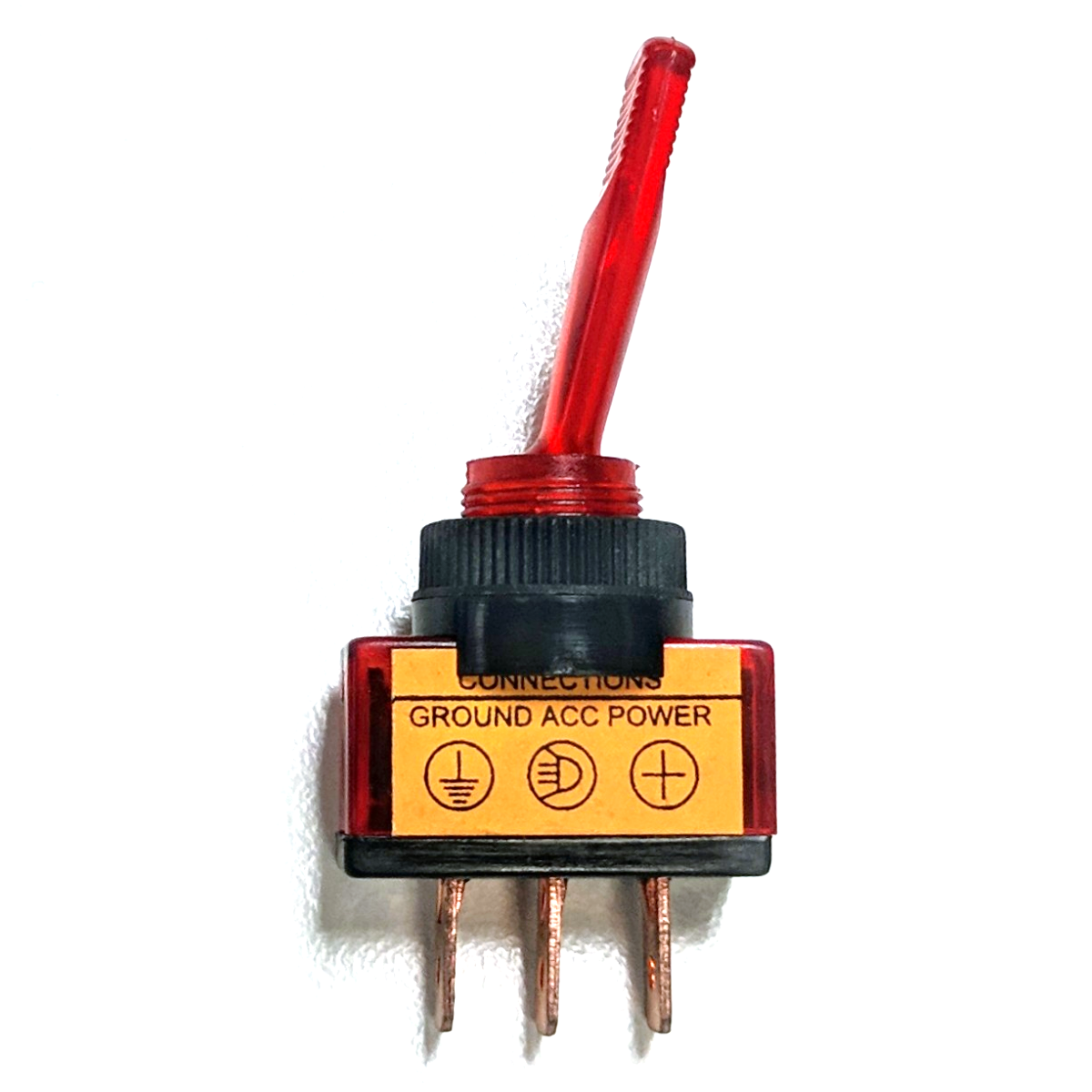 United Pacific Red Glow 20 Amp Toggle Switch - Single Throw | Pirate Mfg