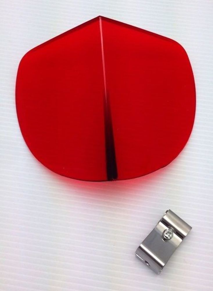 Vintage Style Red Hood BI-FLECTOR Windshield Reflector | Pirate Mfg