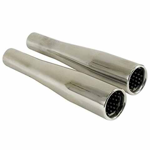 EMPI 3693 Chrome Tapered/Baffled Exhaust Tips, Pair, Fits VW Bug/Beetle ...