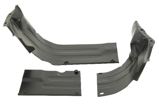 VW BUG AIR COOLED 1300-1600 HEATER BOX CHANNEL KIT,BLACK 8948 | Pirate Mfg