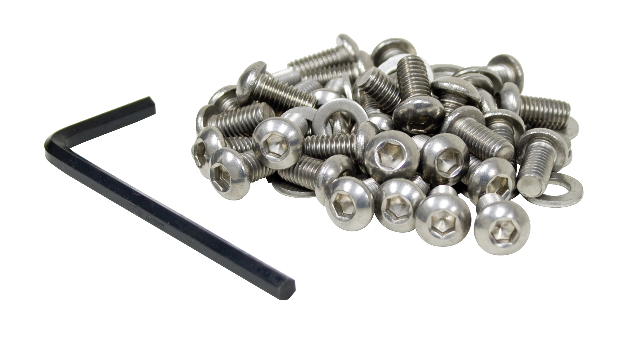 EMPI VW BUG BUS 6MM 34PCS STAINLESS STEEL BUTTON HEAD SHROUD SCREW KIT ...