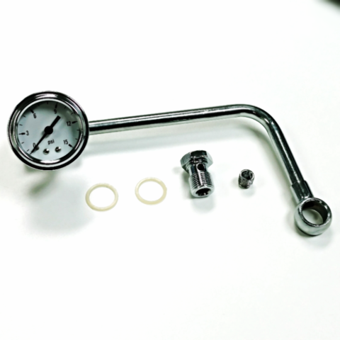 Single Feed Chrome Fuel Line Edelbrock / Carter 3/8" Inlet w/ White ...