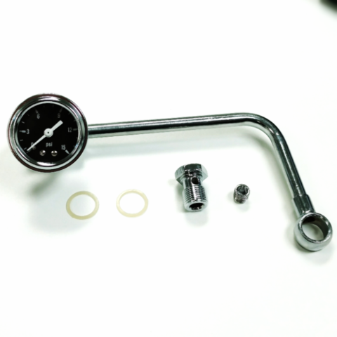 Single Feed Chrome Fuel Line Edelbrock / Carter 3/8" Inlet w/ Black ...