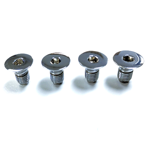 SBC Chevy BBC Aluminum Water Pump Pulley Bolts Show Chrome Tapered 350 ...