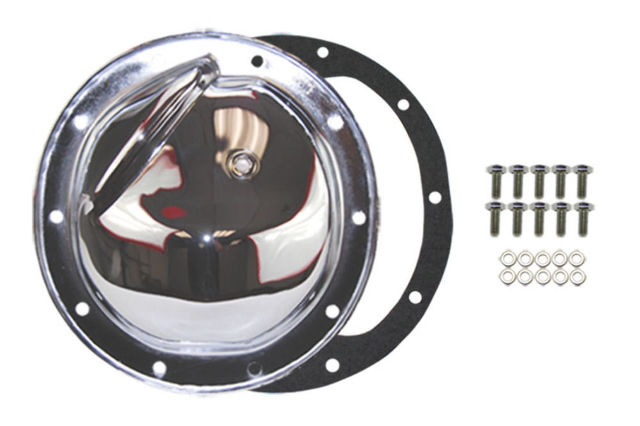 Chrome Steel Chevy GM 10 Bolt Diff Differential Cover w/ Drain Plug - A ...