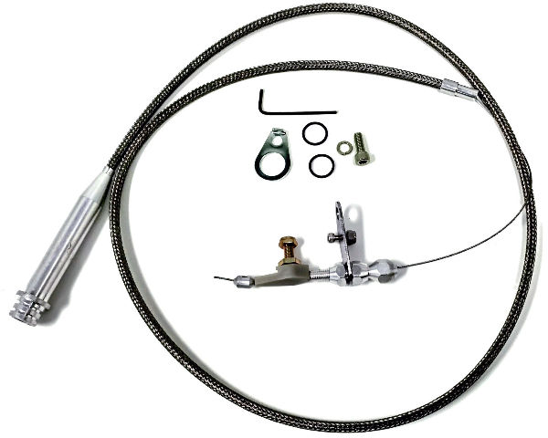 57" Kick Down Trans Cable Kit 700 R4 Detent Braided Stainless Chevy GM ...