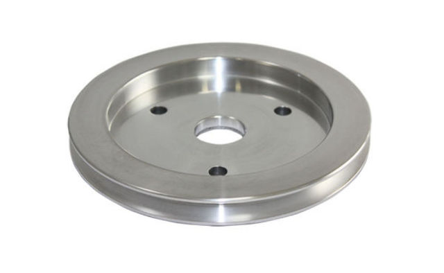 BBC Chevy 396-454 Machined Aluminum SWP Single Groove Crankshaft Pulley ...