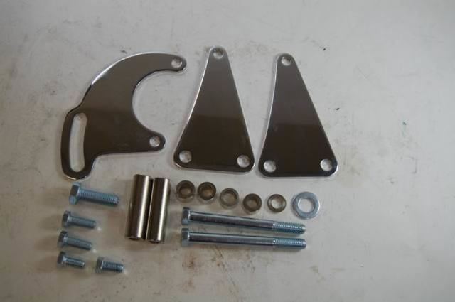 BBC Chrome LWP Saginaw Power Steering Pump Bracket GM Chevy 396 427 454 ...