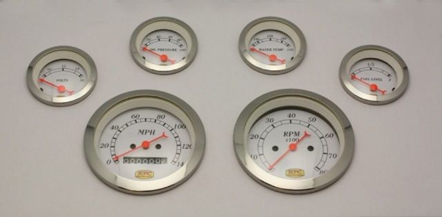 HOT ROD 6 PC. GAUGE SET MECHANICAL SPEEDO | Pirate Mfg