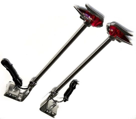 Vintage Style Hot Rod Red LED Fender Guide Marker Pair | Pirate Mfg