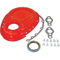 Orange Timing Chain Cover Kit - Fits Chevy SBC 283-350 | Pirate Mfg
