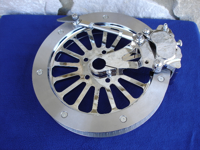 SUPER SPOKE 70 T 1 1/2" BRAKESTER PULLEY ROTOR CALIPER BRAKE SET HARLEY ...