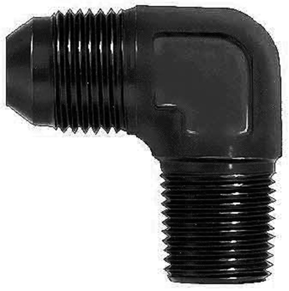 Fitting Adapter 90 Degree 8 AN Male To 1 4 In NPT Male Aluminum fitting-adapter-90-degree-8-an-male-to-1-4-in-npt-male-aluminum
